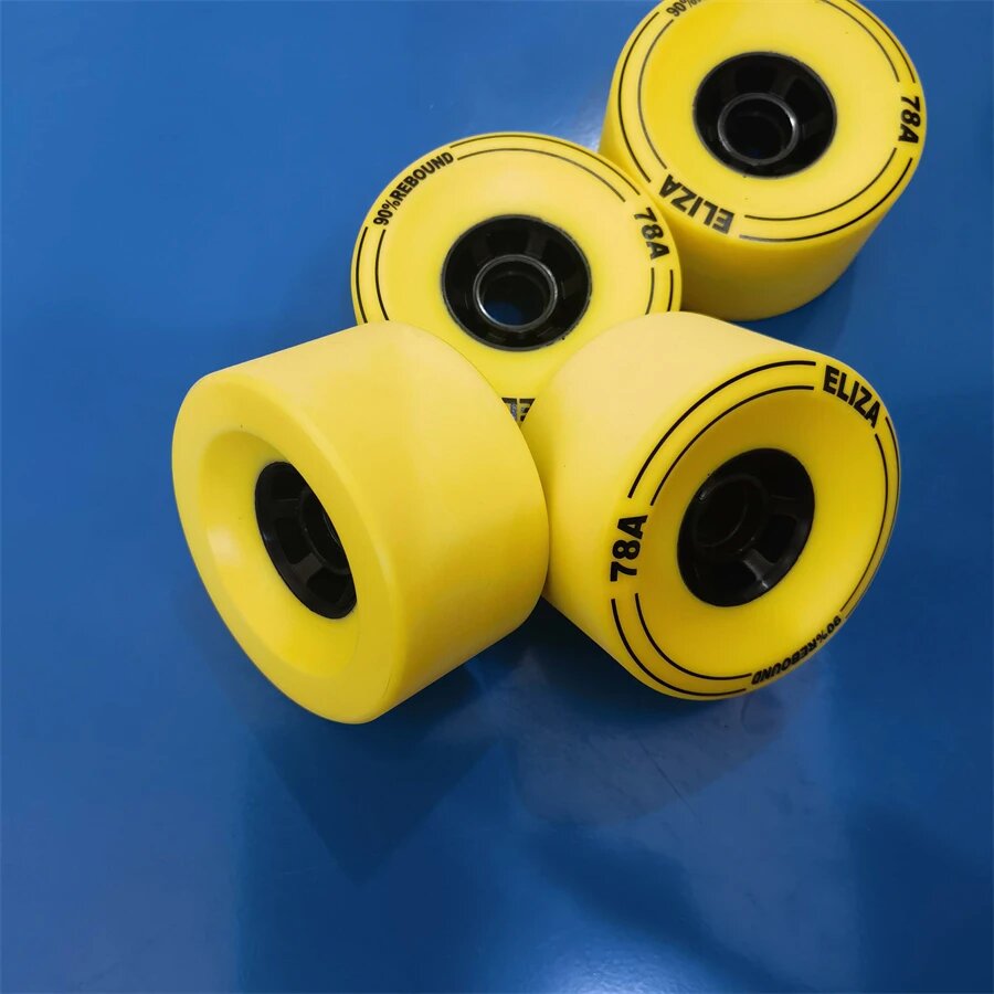 Колеса для лонгборда ELIZA 100*56 мм SHR78A черно-желто-белые Желтый, 4pcs 100mm