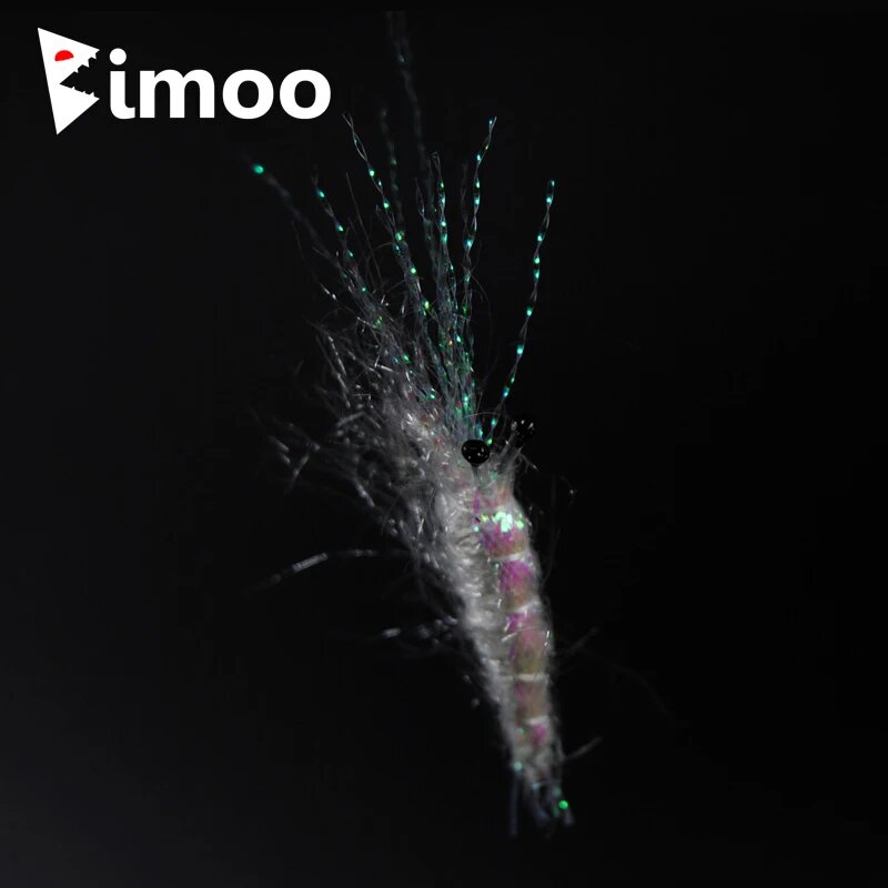 Искусственные Креветки Bimoo #1, 4 шт, приманка для ловли креветок с жемчугом, для ловли форели, морской рыбалки