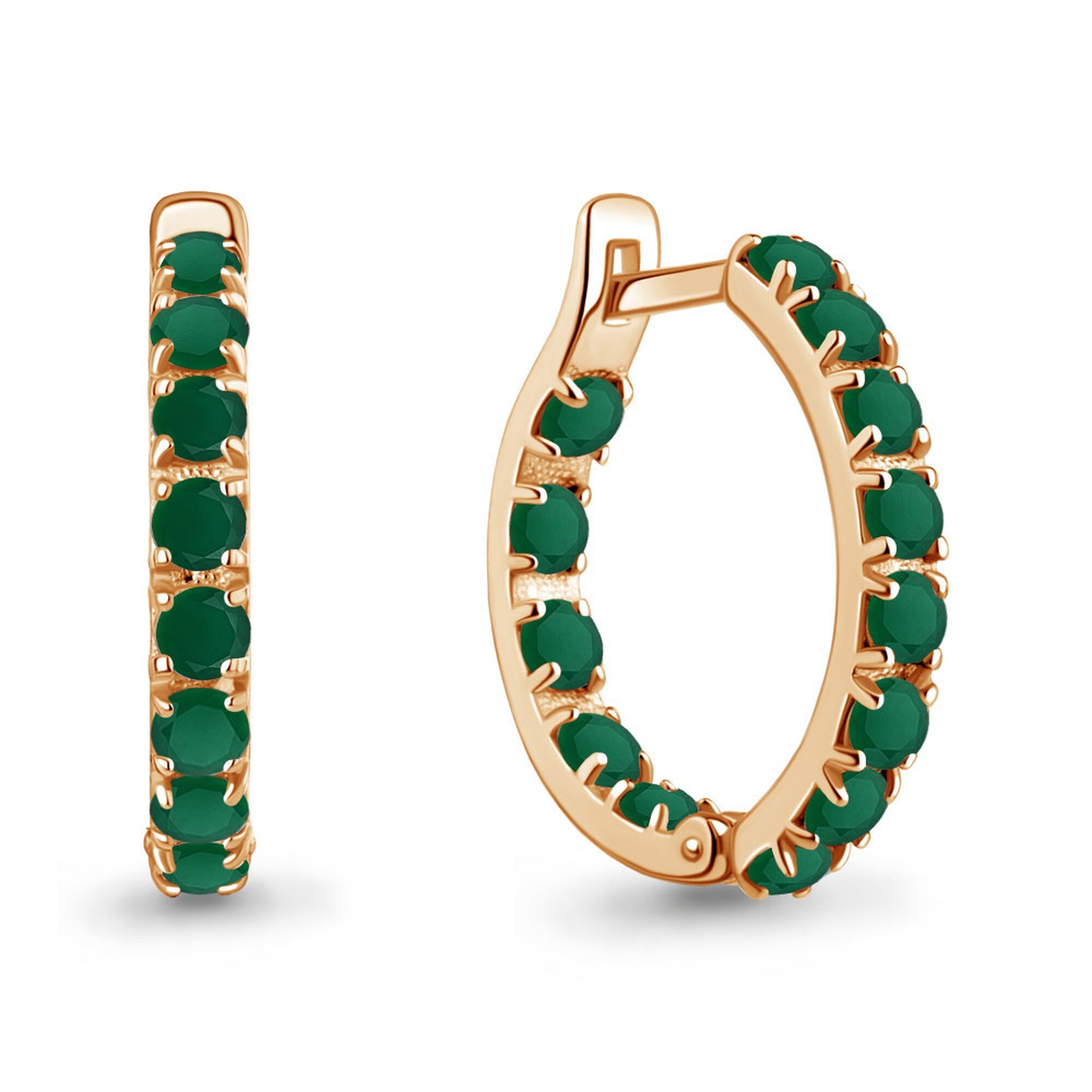 Серьги, серебро, 925 проба, золочение, агат