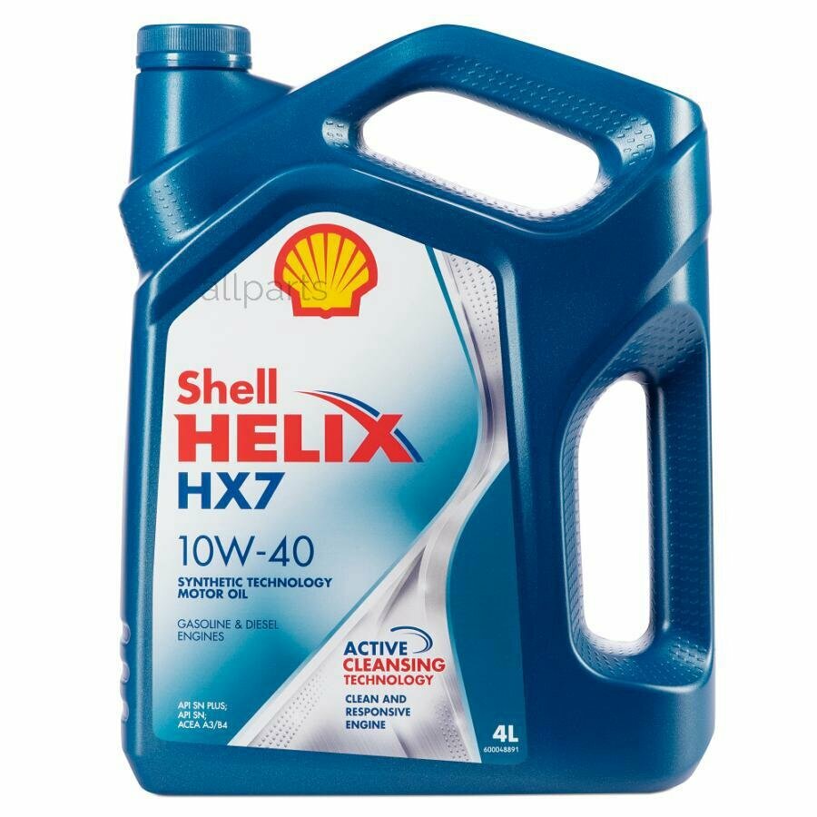 SHELL 550051575 Моторное масло Shell Helix HX7 10W-40 кан. 4 л