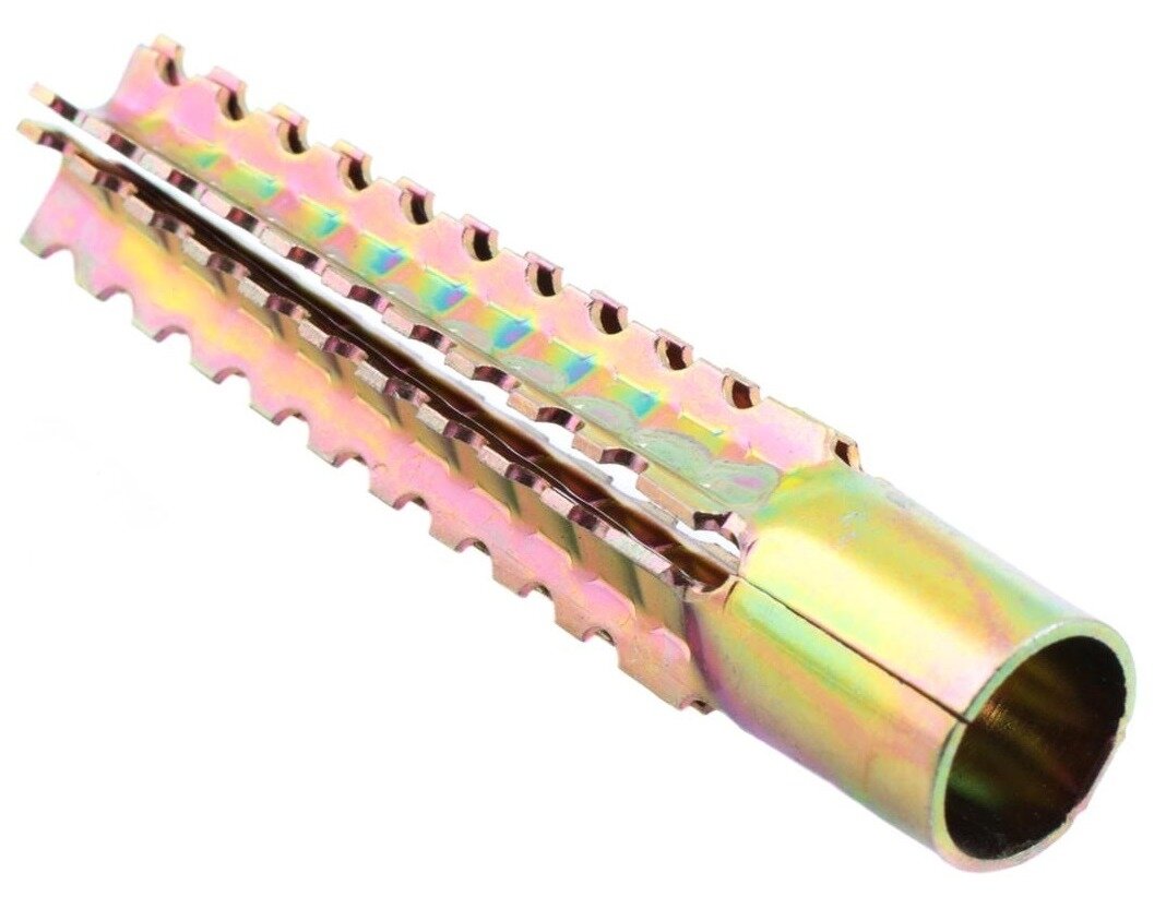 Дюбель Стройбат для газобетона, металлический, цвет желтый цинк, 8×38мм, 12шт. / крепеж и фурнитура