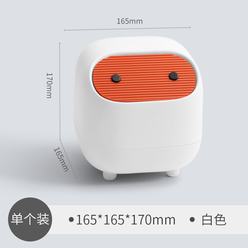 Контейнер настольный для мусора / мусорное ведро на стол с крышкой, белый