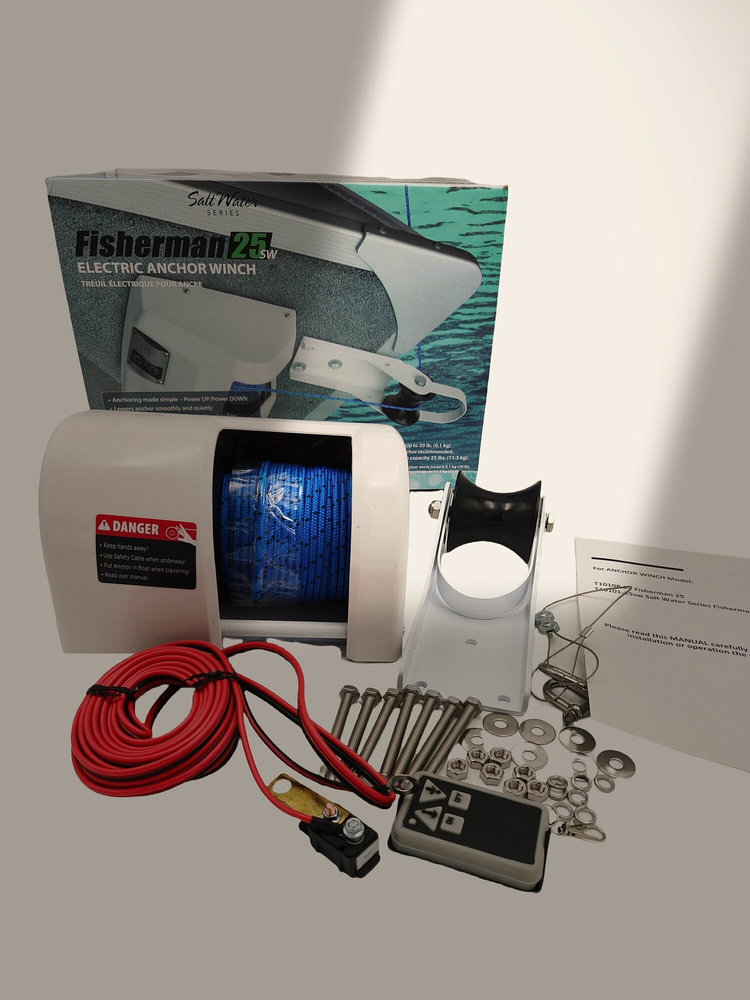 Якорная лебедка TRAC25, свободный сброс якоря, дистанционное управление