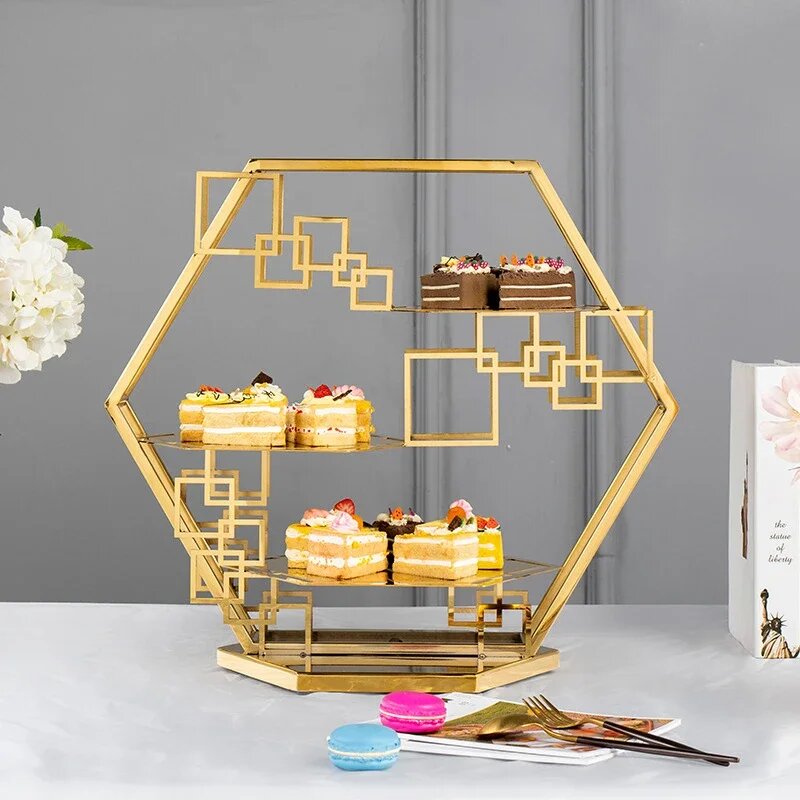 Подставка фуршетная шестиугольная