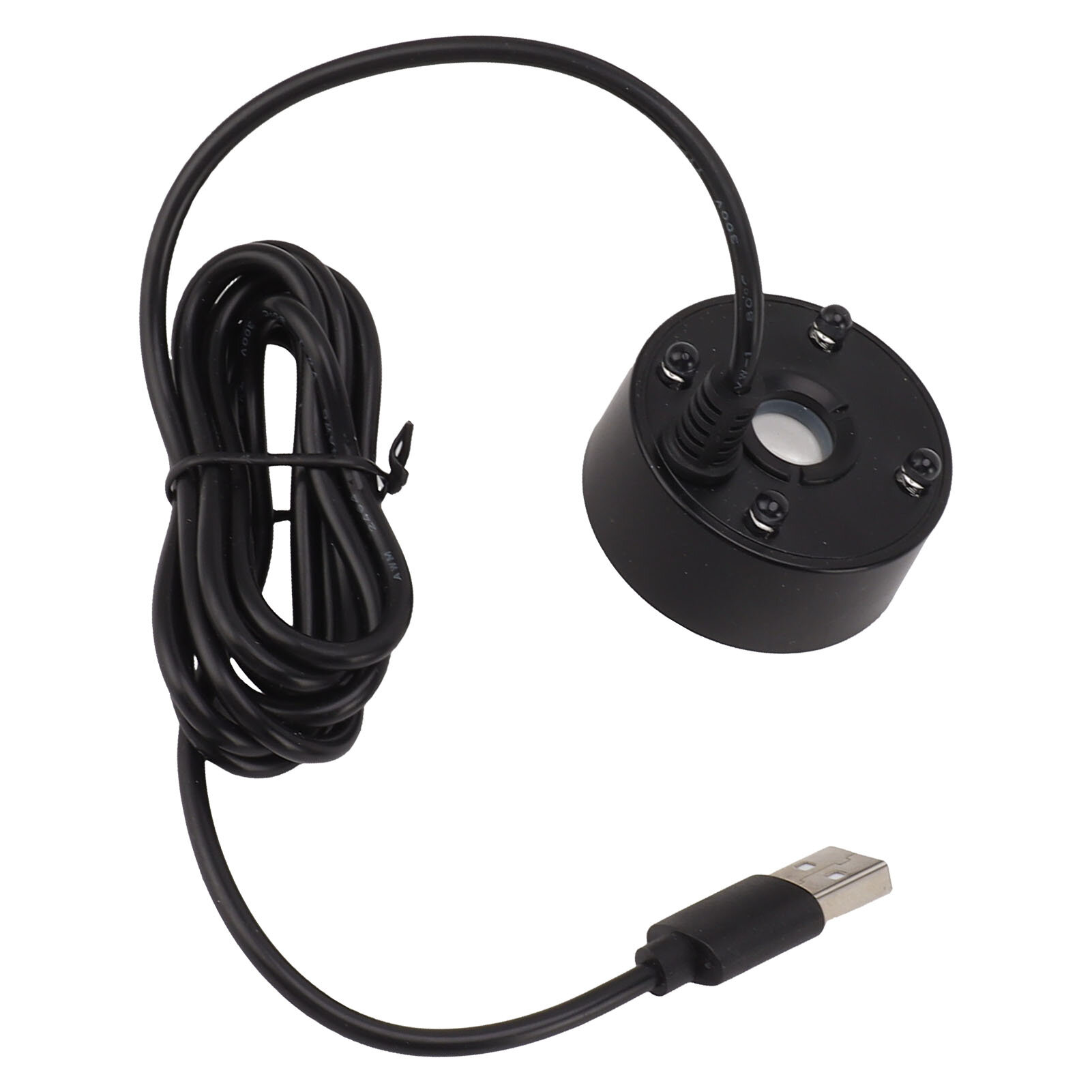 Создатель тумана USB Красочные светодиодные фонари 5 В Ультразвуковой фонтан-распылитель для пруда Рокарий Раковина для аквариума Черный