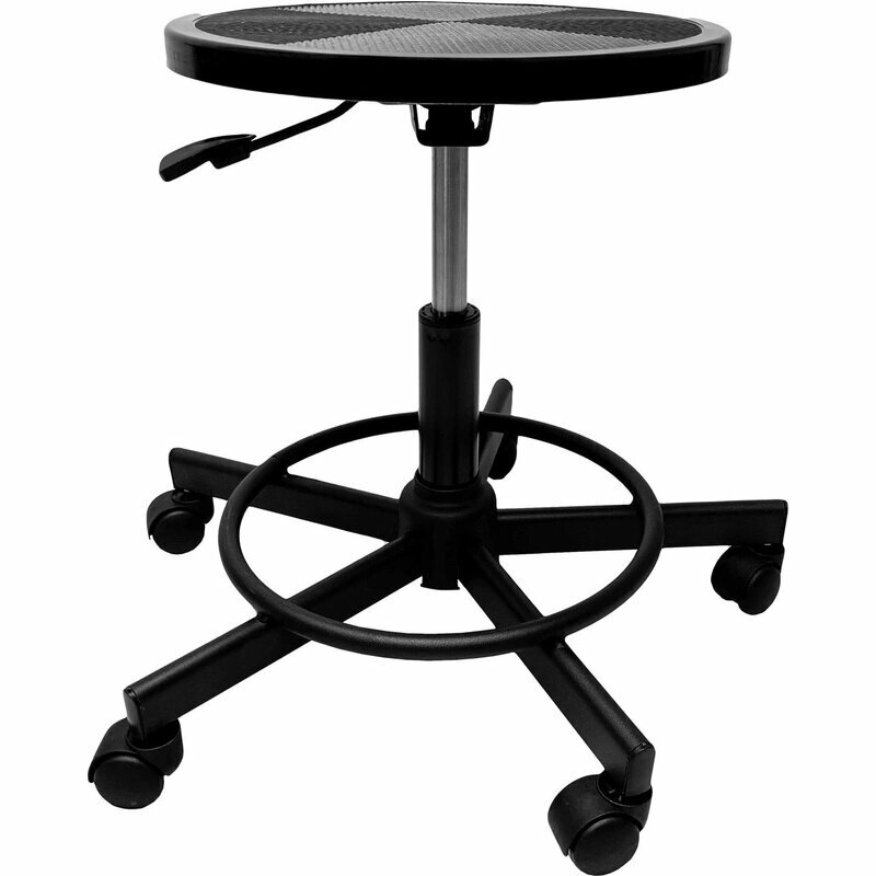 Табурет лабораторный ко _РС01.00.12ПС (РС12ПС-02-01) чер пласт/каркас чер