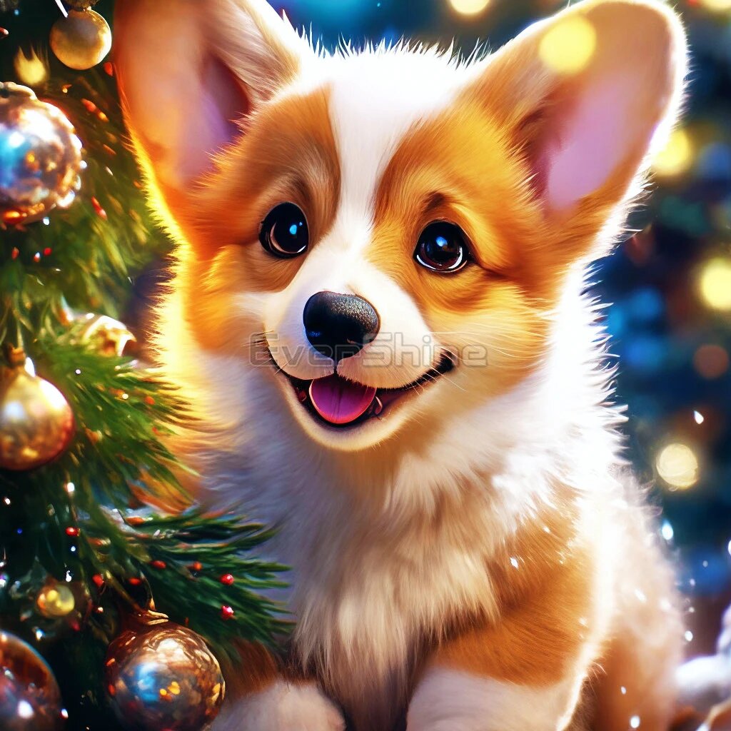 EverShine корги собака алмазная живопись животное ремесло комплект вышивка картина из страз мозаика зима 30*30 см персонализированный подарок