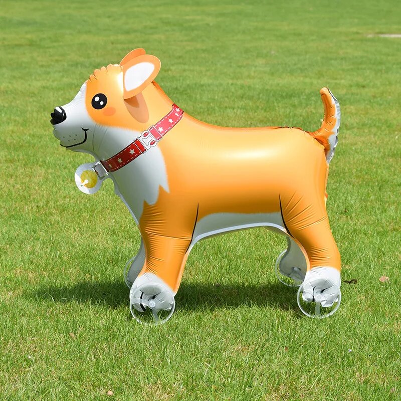 Надувной корги на колесах, цвет Corgi standing