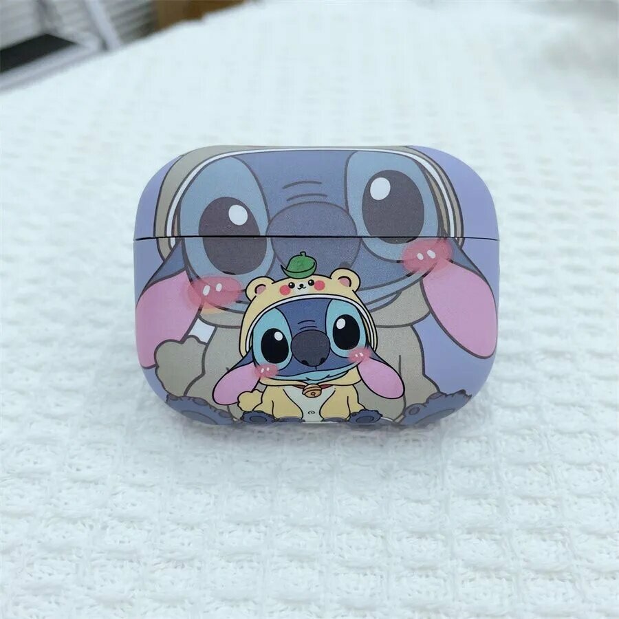 Чехол для Аирподс Про 3 / AirPods Pro 3 Милый мультик Стич Stitch силиконовый защитный чехол