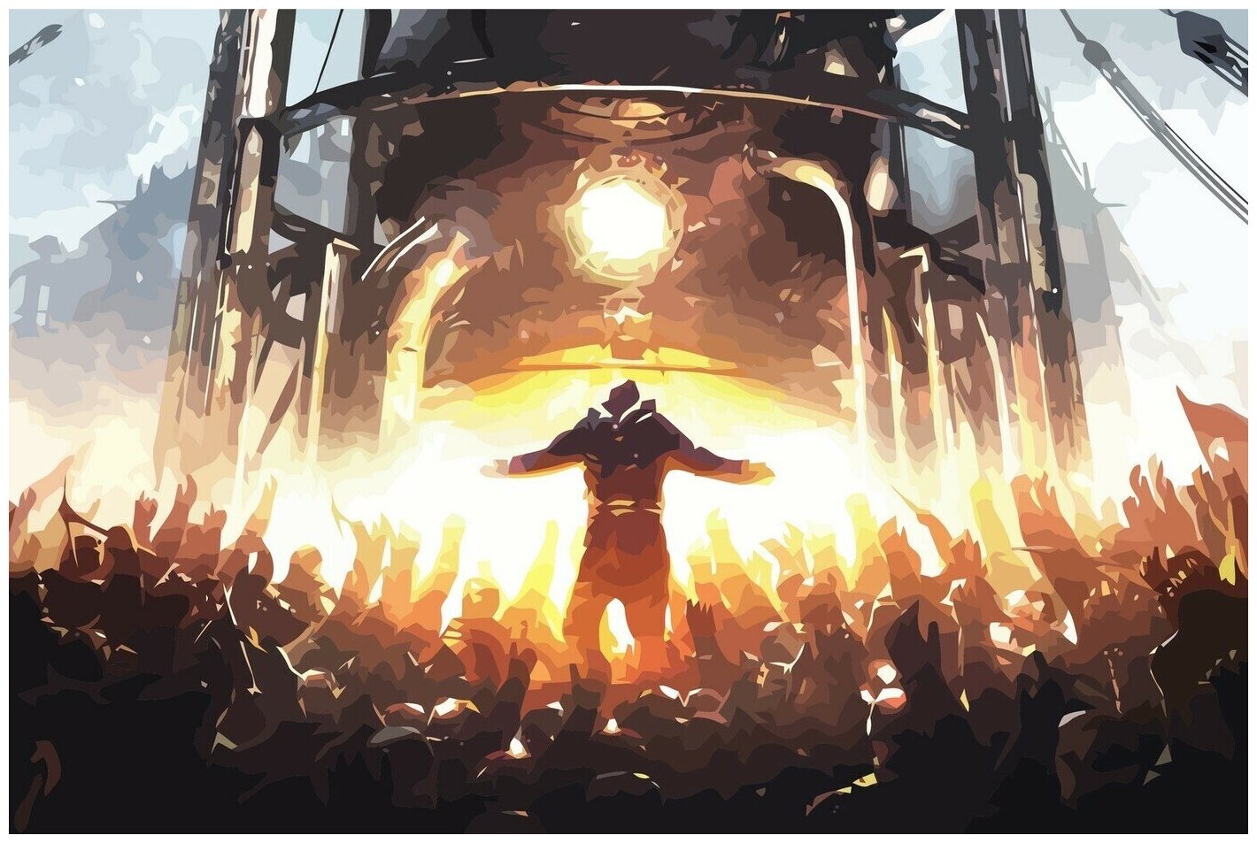 Картина по номерам на холсте Frostpunk апокалипсис - 1