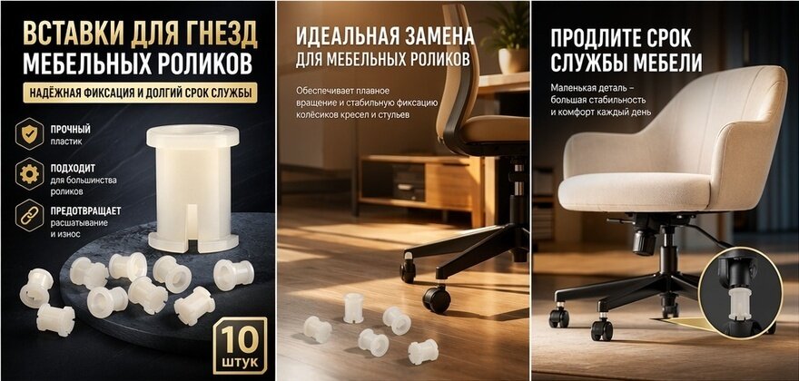 Втулки Для Колесных Осей Из Прочного Пластика С Антиизносным Эффектом 10 Штук Размер 2.00X1.60X1.60Cm