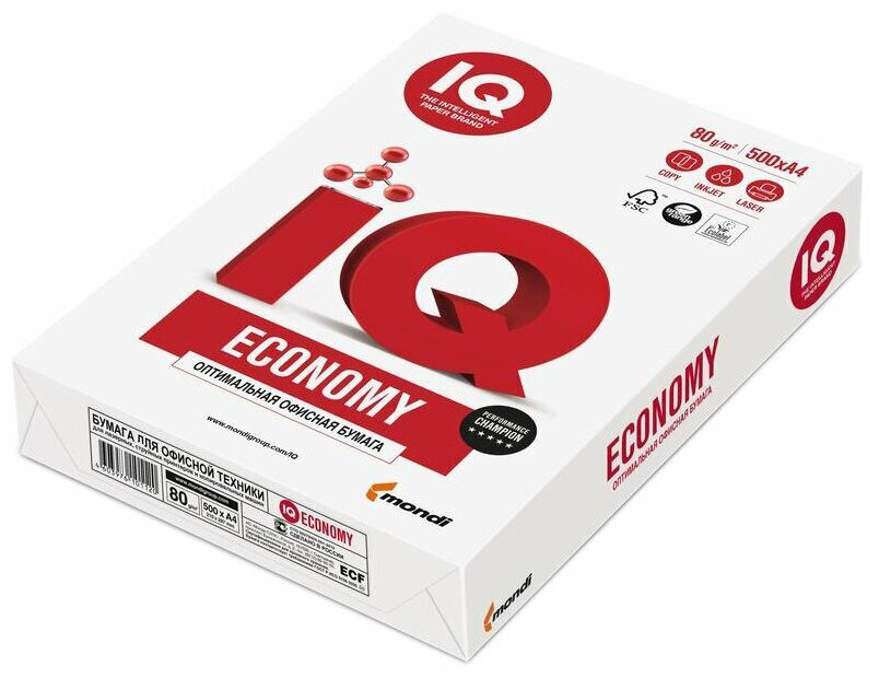 Бумага IQ Economy A4 80 г/м², 500 л, белый