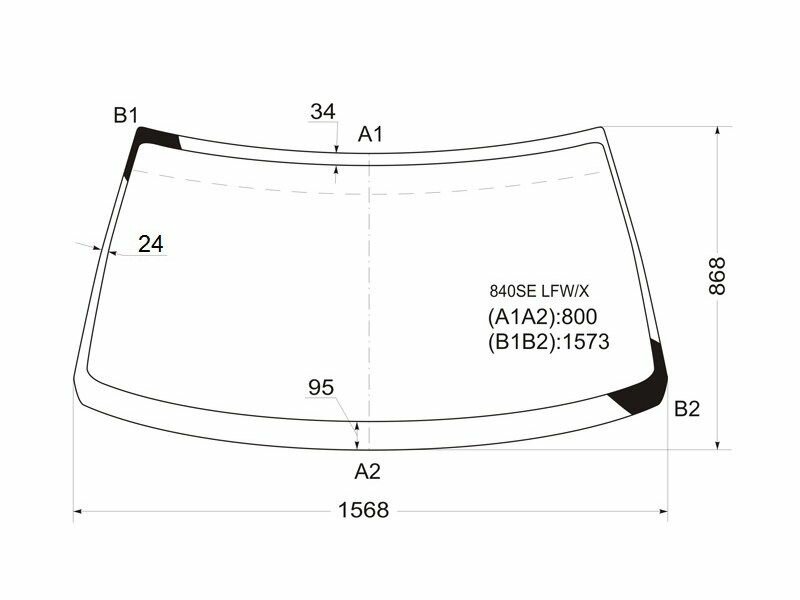 Стекло лобовое Volvo 850 91-97 / S70 97-00 XYG арт. 840SE LFW/X