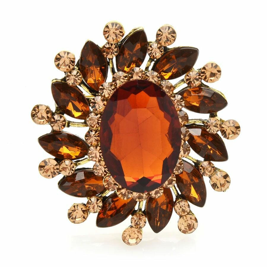 Брошь, стразы