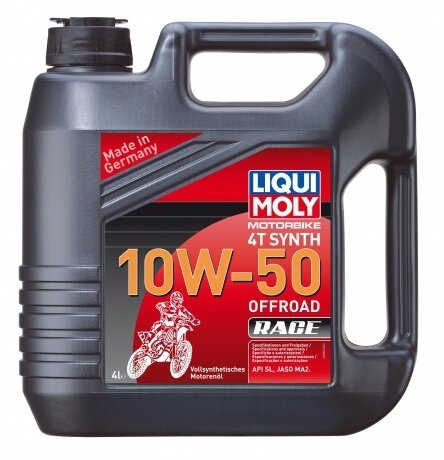 LIQUI MOLY Моторное масло Liqui Moly Motorbike 4T Synth Offroad Race 10W50 синтетическое 4л