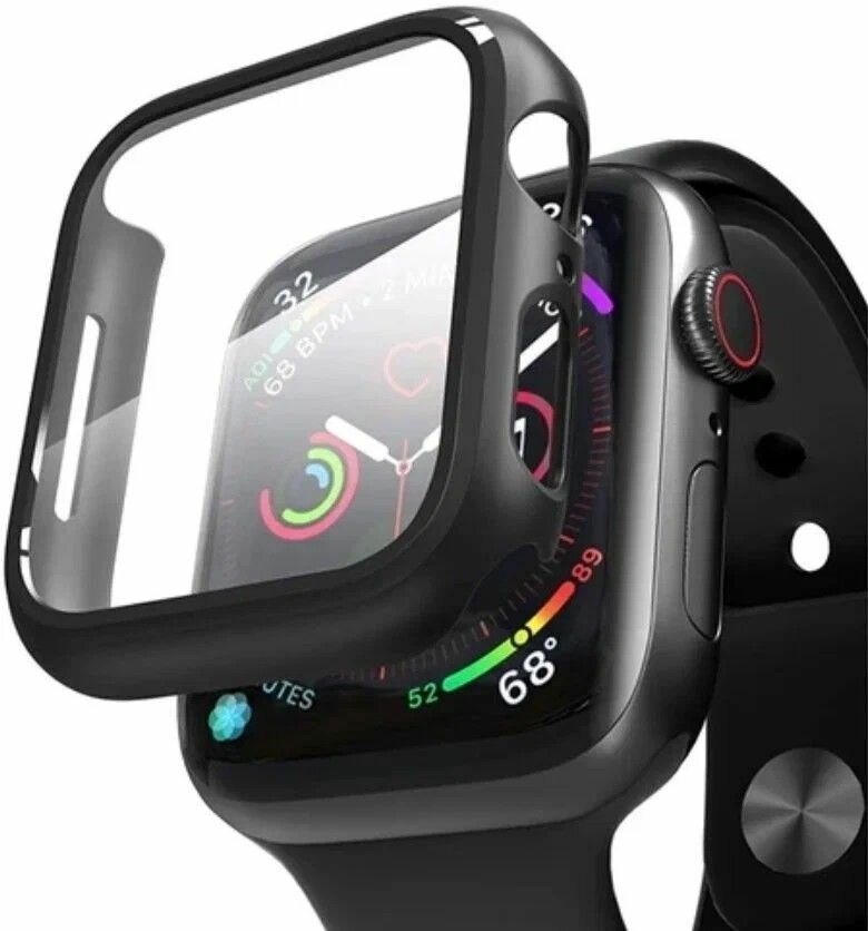 Защитное стекло с бампером ANANK Watch Guard for Apple Watch 44mm (Black)