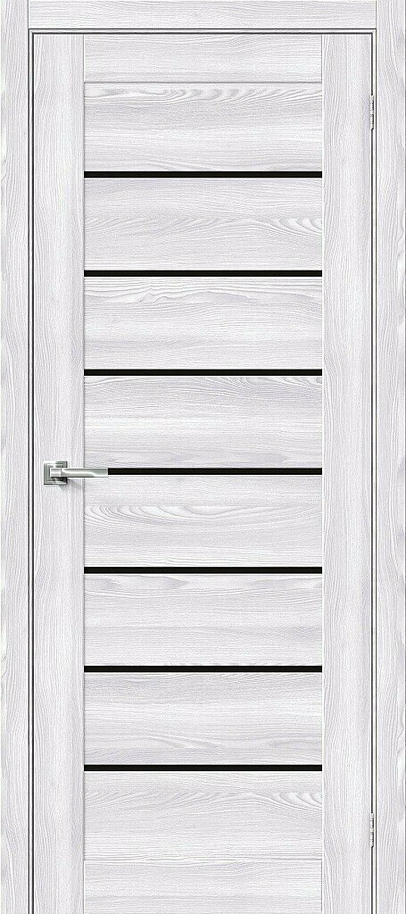 Дверь Браво-22 / Цвет Riviera Ice / Стекло Black Star / Двери Браво