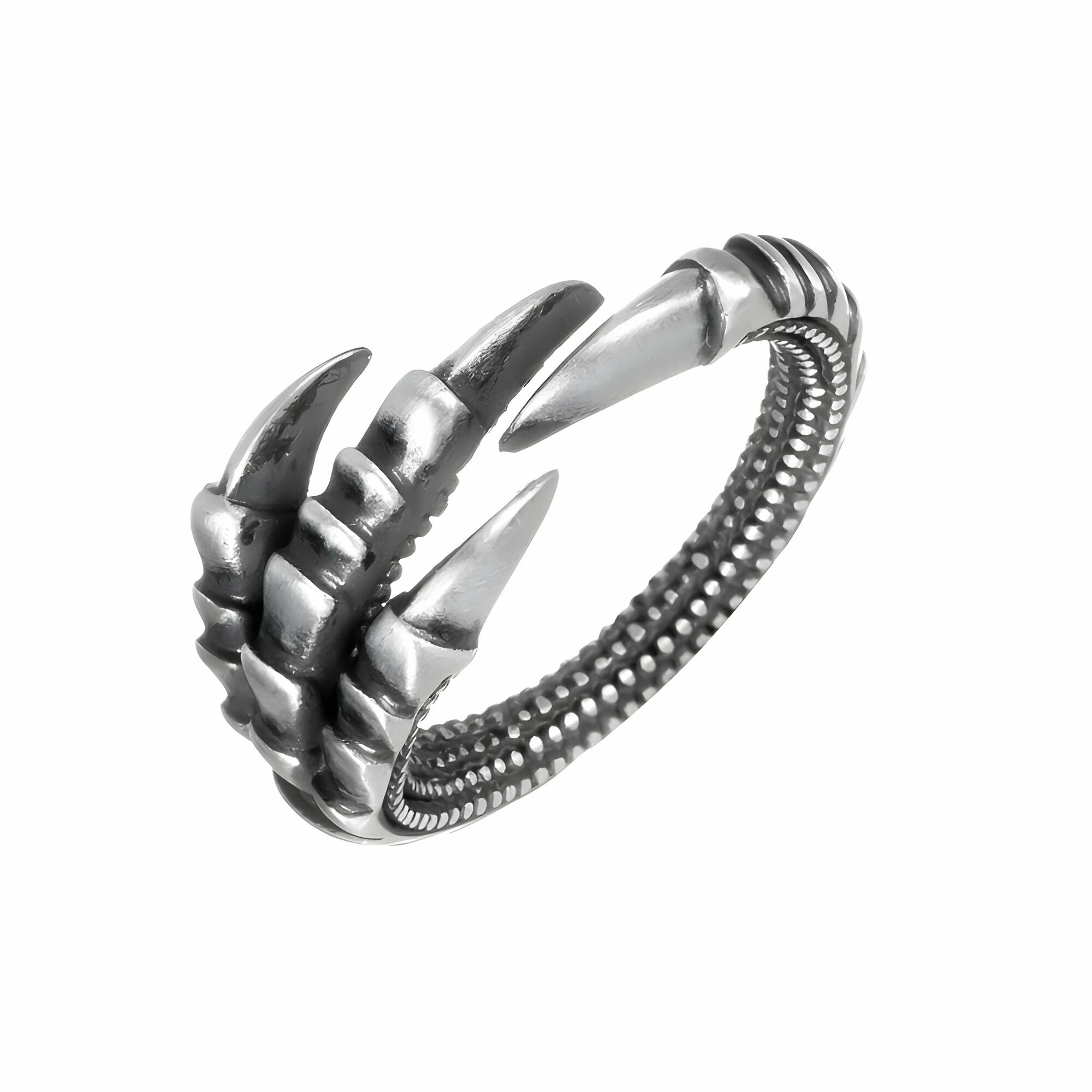 Кольцо, серебро, 925 проба, оксидирование