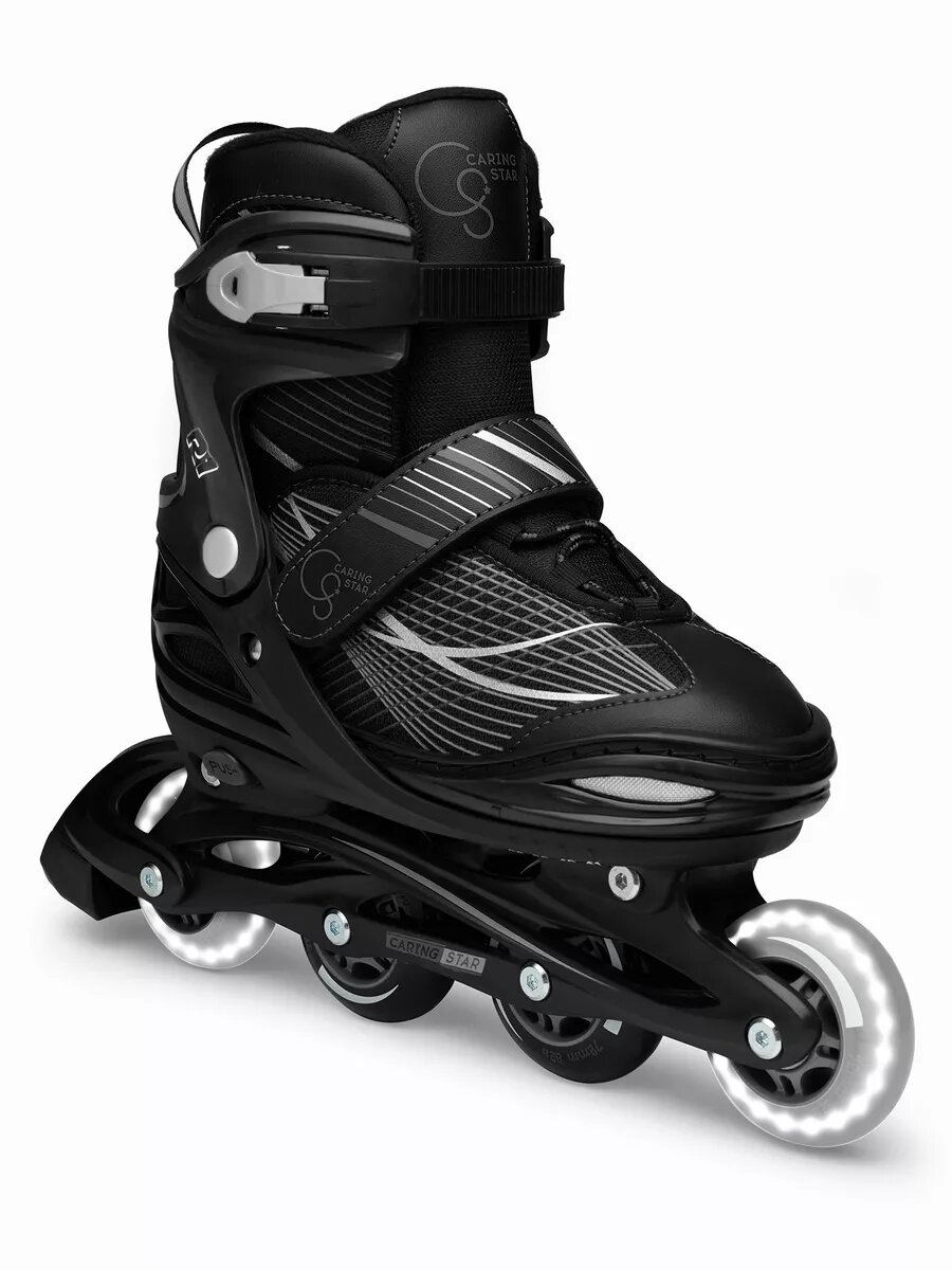 Роликовые коньки детские для мальчика, раздвижные, черные