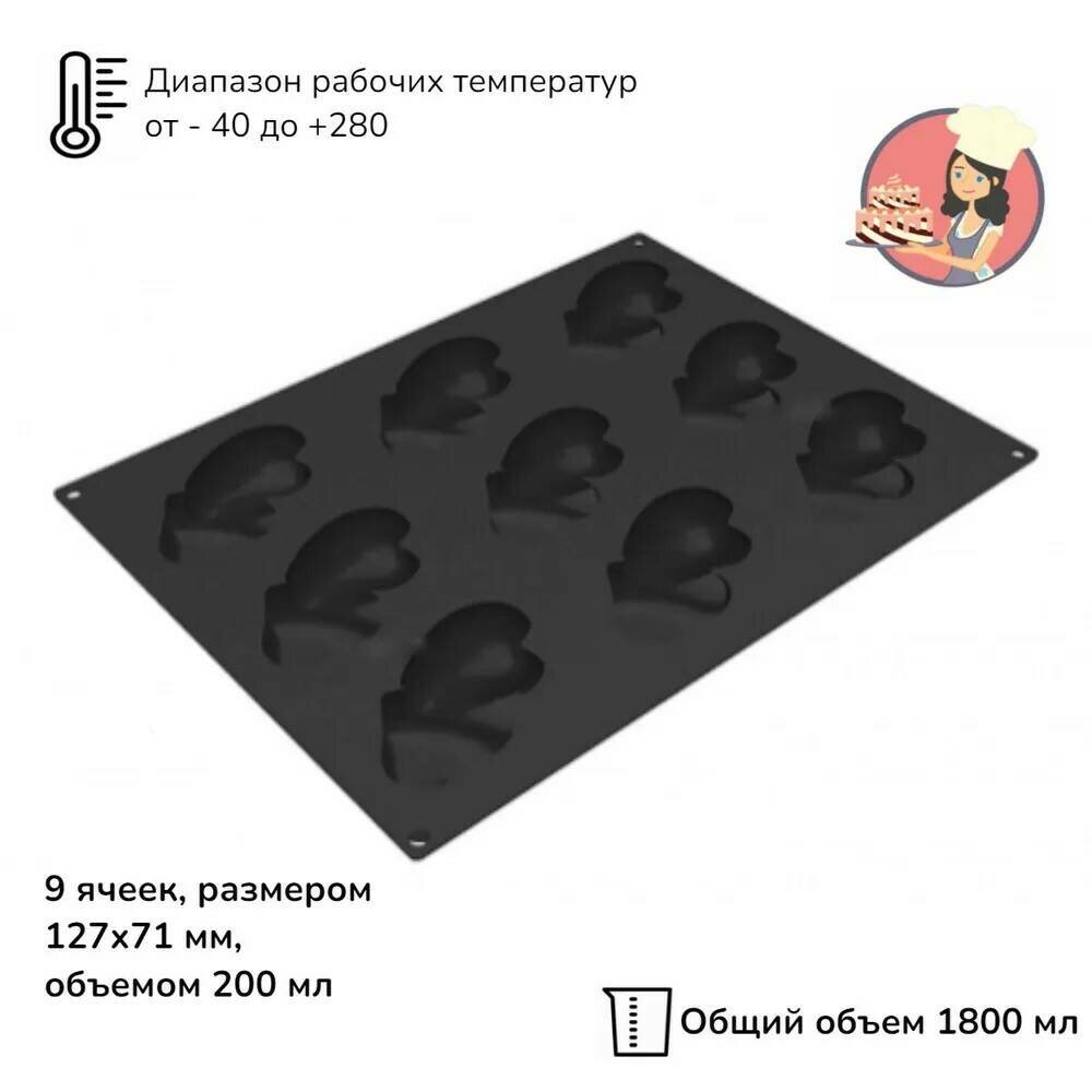 Набор для приготовления муссовых десертов и пирожных Влюбленные Pavoni / Емкость для выпечки и запекания в духовке / Формочка кулинарная для мини тортов и семифреддо желе / Товары для кондитеров / Молд силиконовый / Форма силиконовая и вырубка