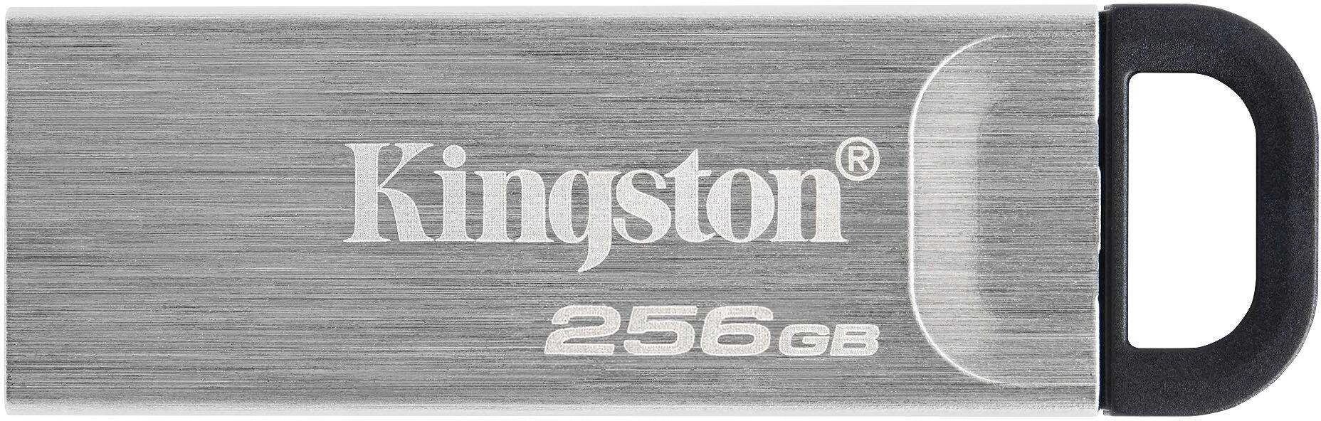 Флешка Kingston 256GB DataTraveler Kyson DTKN/256GB USB3.2, цвет: серебристый/черный