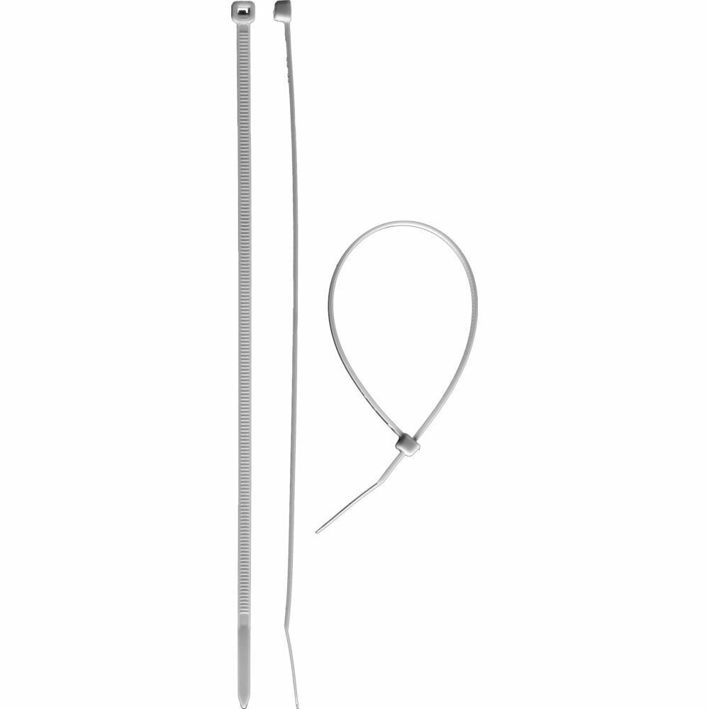 Кабельные стяжки белые нейлоновые (РА66) 7.6 x 300 мм 100 шт. ЗУБР Профессионал КС-Б1 309010-76-300