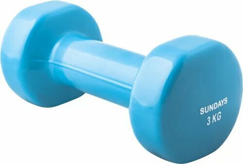 Гантель Sundays Fitness IR92005, виниловая, гексагональный гриф, 3 кг