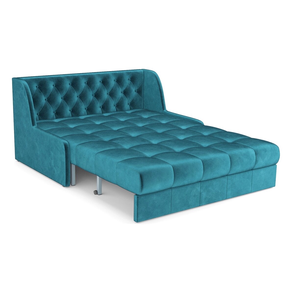 Диван Сток Диванов Мичиган Emerald изумрудный 194 см, механизм аккордеон на металлокаркасе, бархат антикоготь