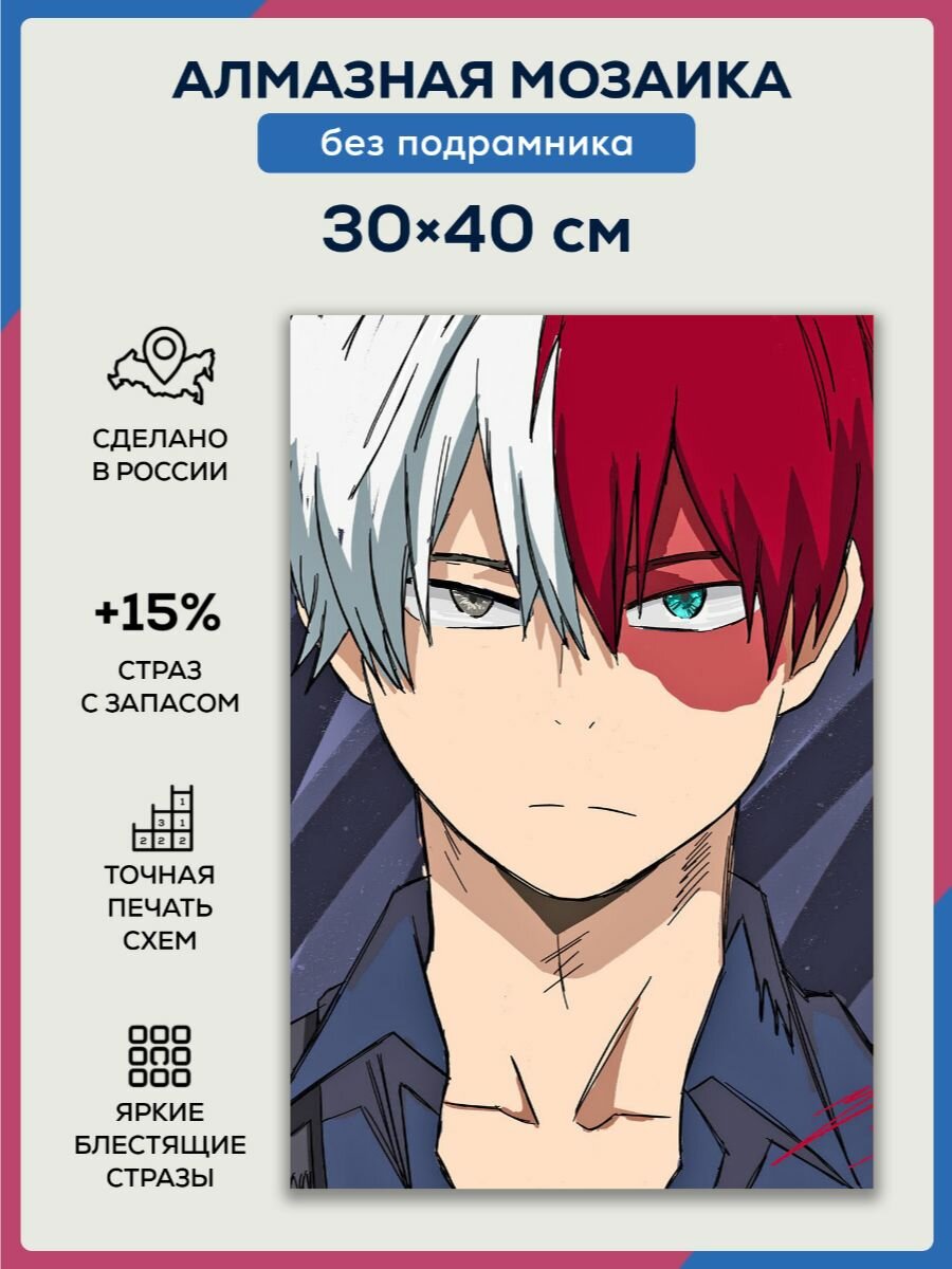 Алмазная мозаика 30x40 Геройская академия без подрамника