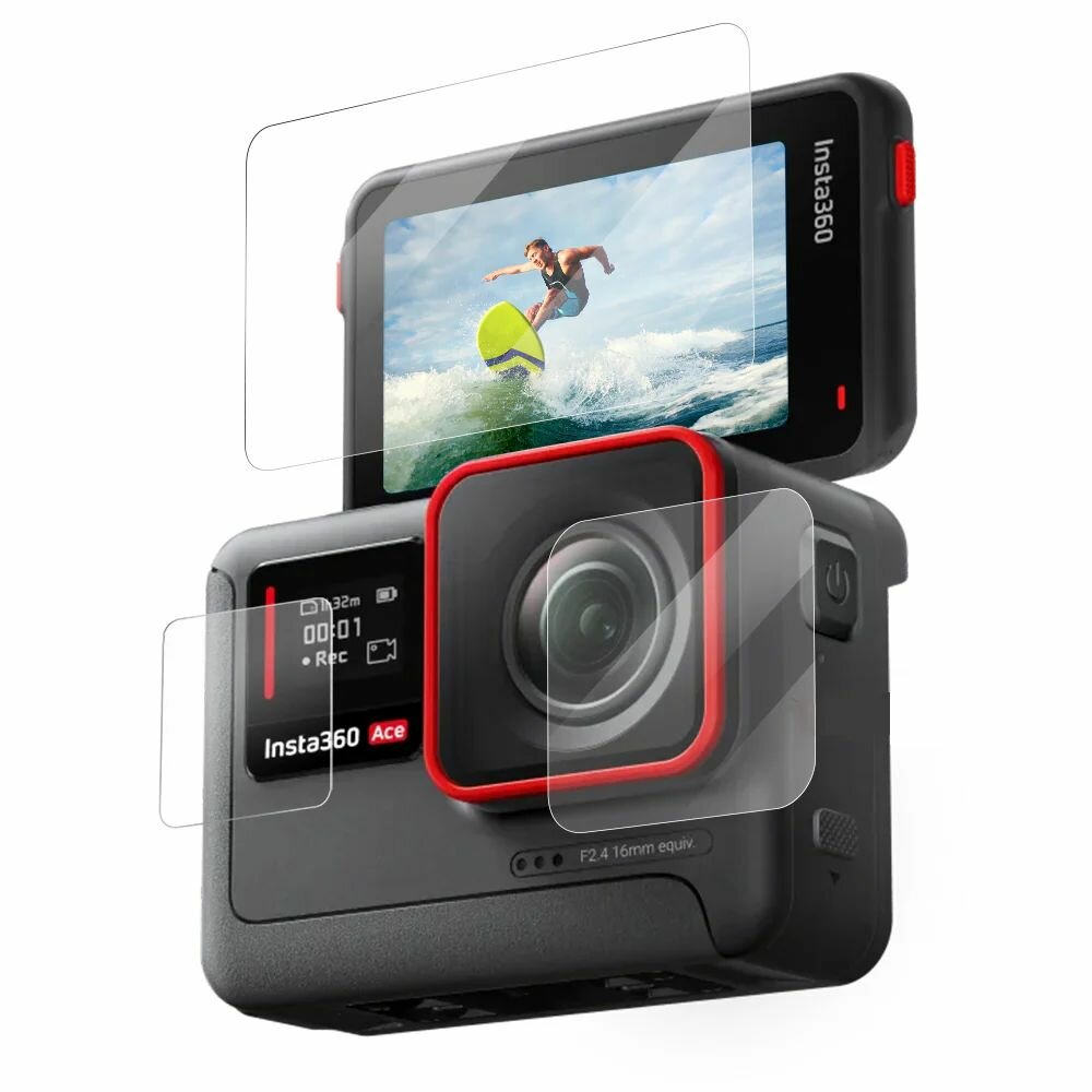 Защитное стекло на Insta360 Ace на линзу и экран (S6-FLM-03-TIS)