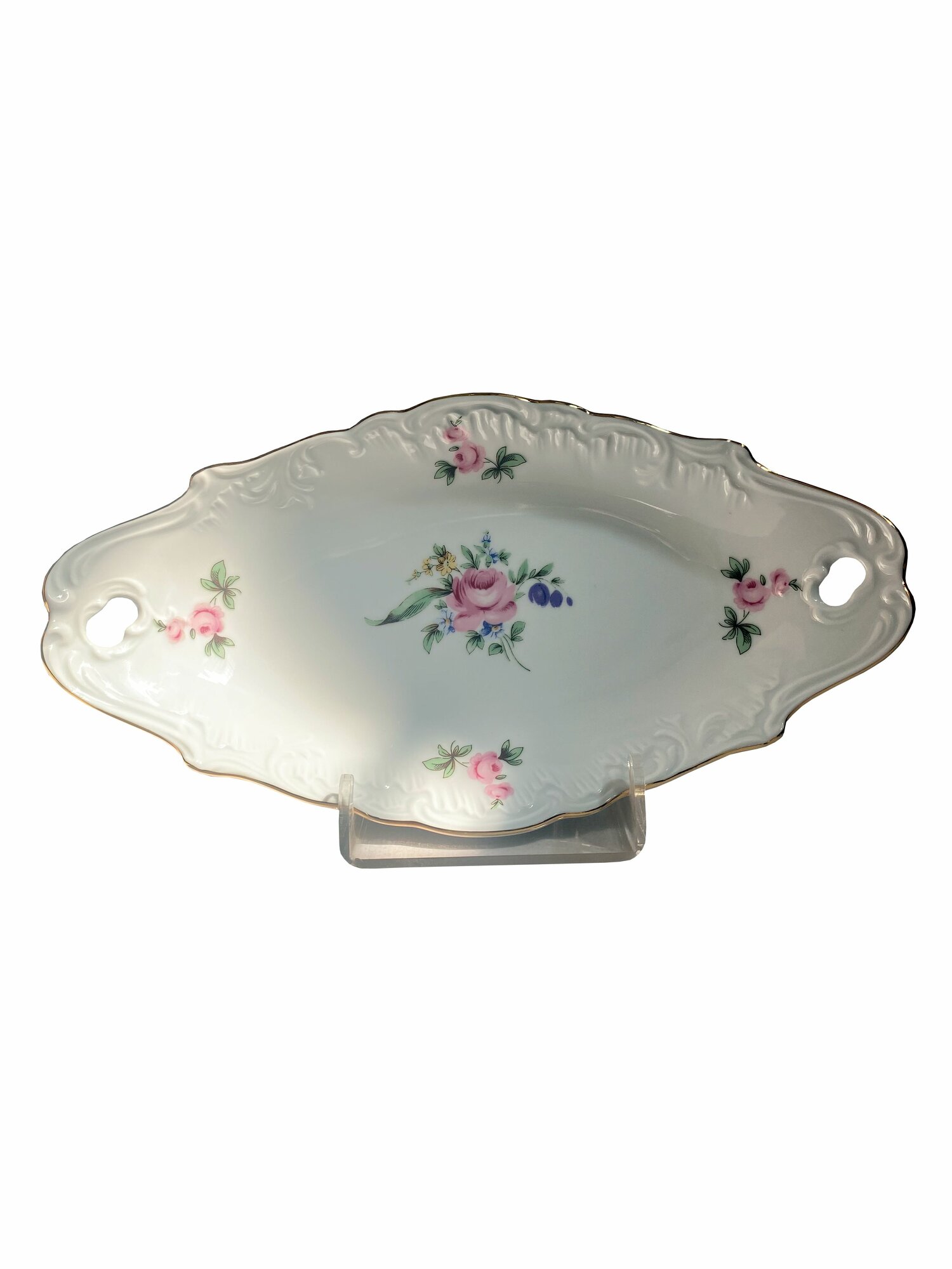 Блюдо овальное с ручками 25 см Rococo, 1 шт.