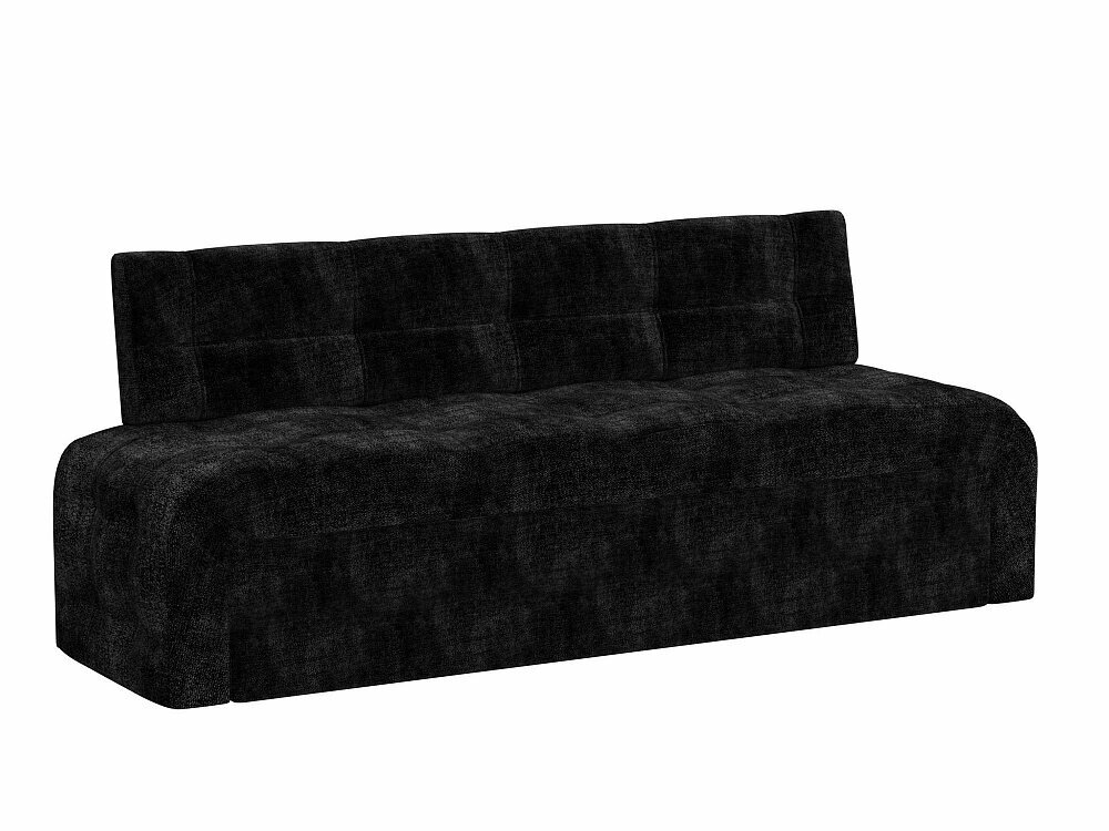 Кухонный диван Прага Черный Микровельвет, дельфин, 200х62х83 см