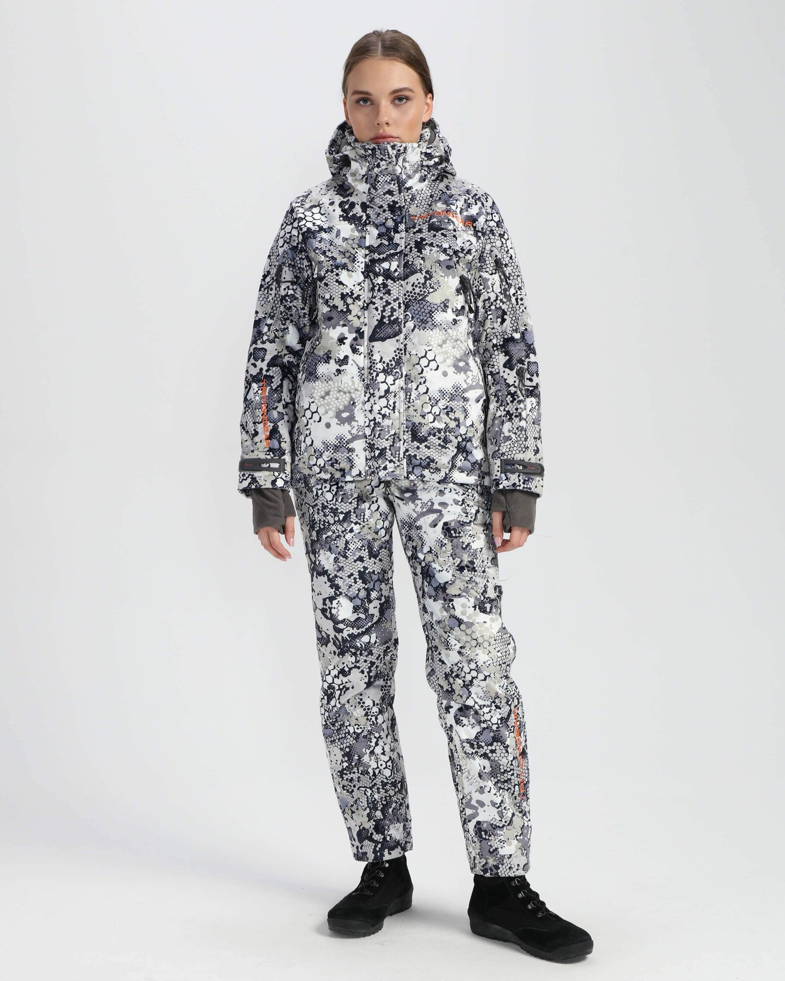 Женский зимний костюм для туризма, рыбалки и охоты "TRITON PRO" -15 (тритон про) (Вельбоа, White) TRITON GEAR Размер 56-58 Рост 170-176