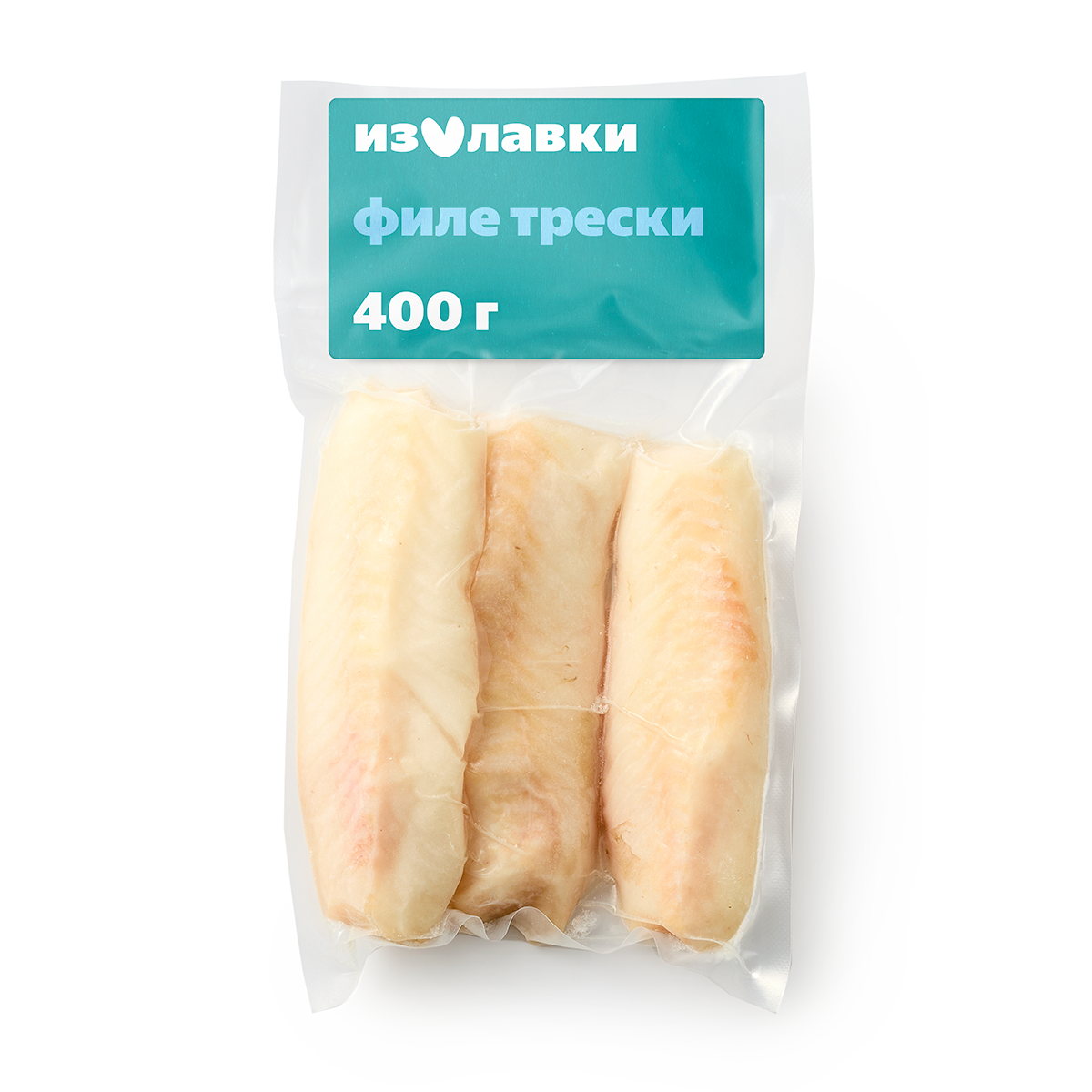 Филе трески «Из Лавки», без кожи, замороженное, вакуумная упаковка, 400 г