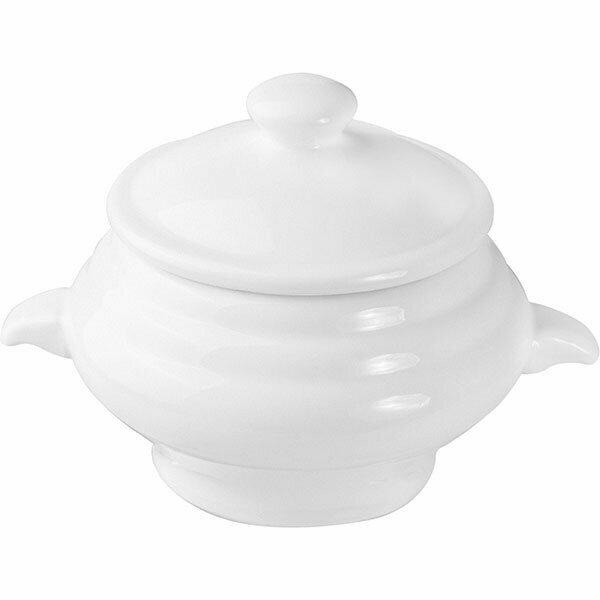 Бульонная чашка с крышкой «Кунстверк», фарфор, 245мл, D=8, H=10, L=14см, белый (Kunstwerk)