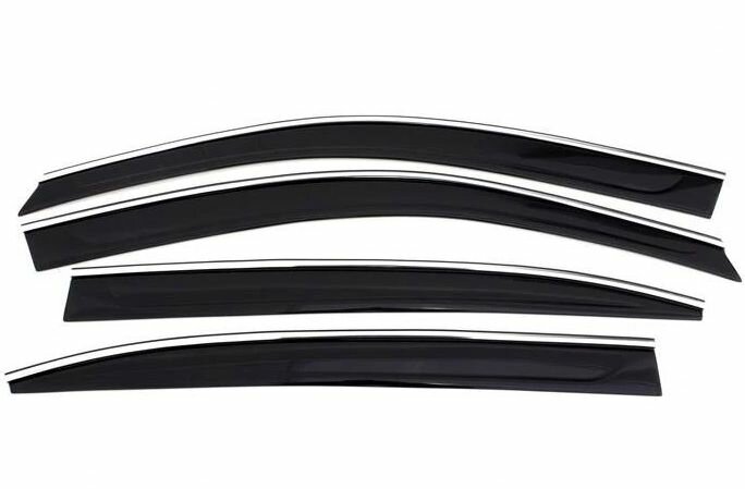 Ветровики на боковые стекла (дефлекторы) BMW X5 2019-2020 (BBMWX51923-W/S) / бмв х5