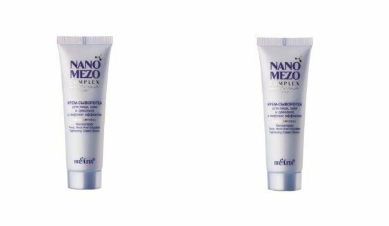 Белита Крем-сыворотка для лица шеи и декольте с лифтинг-эффектом "Nanoкомплекс", 50 мл, 2 шт