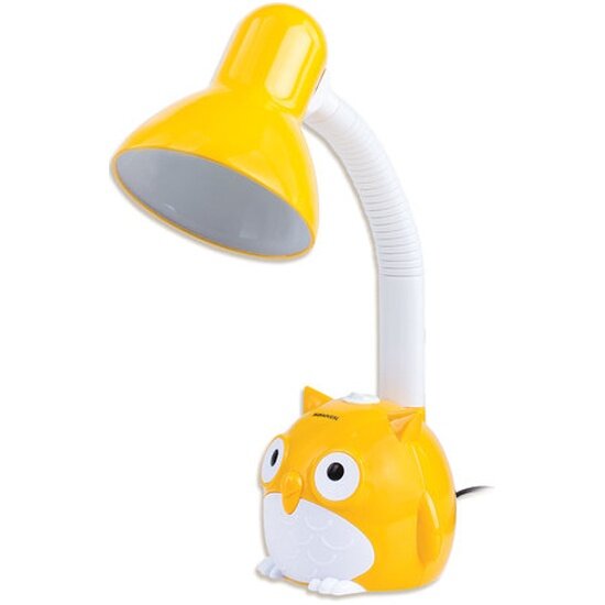 Светильник настольный Sonnen OU-603, на подставке, цоколь Е27, "Сова", желтый, 236673