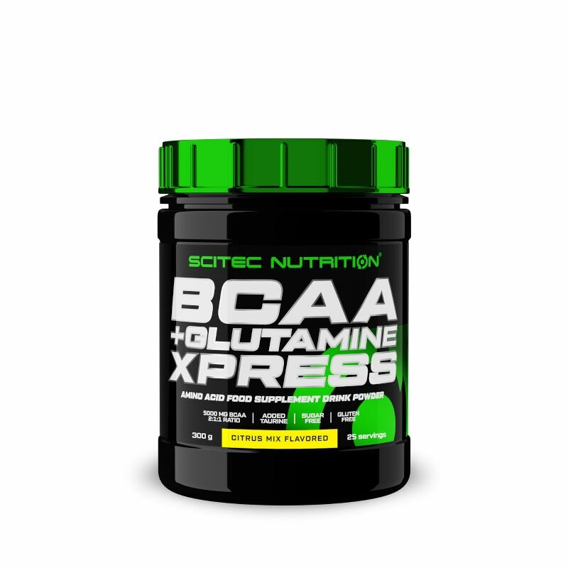 Аминокислоты BCAA 2:1:1, глютамин и таурин Scitec Nutrition BCAA+Glutamine Xpress 300 гр