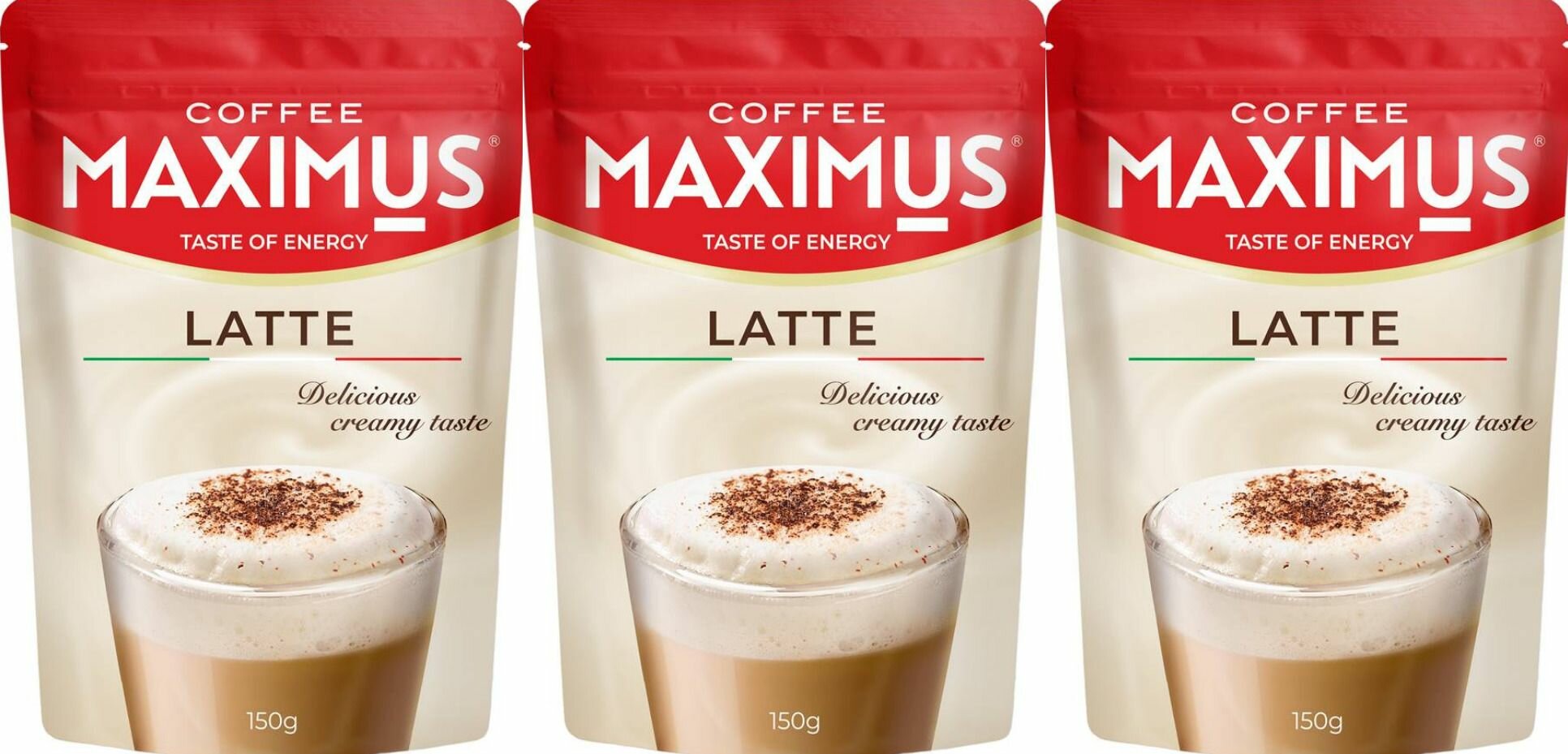 MAXIMUS Кофе растворимый Latte, 150 г, 3 уп