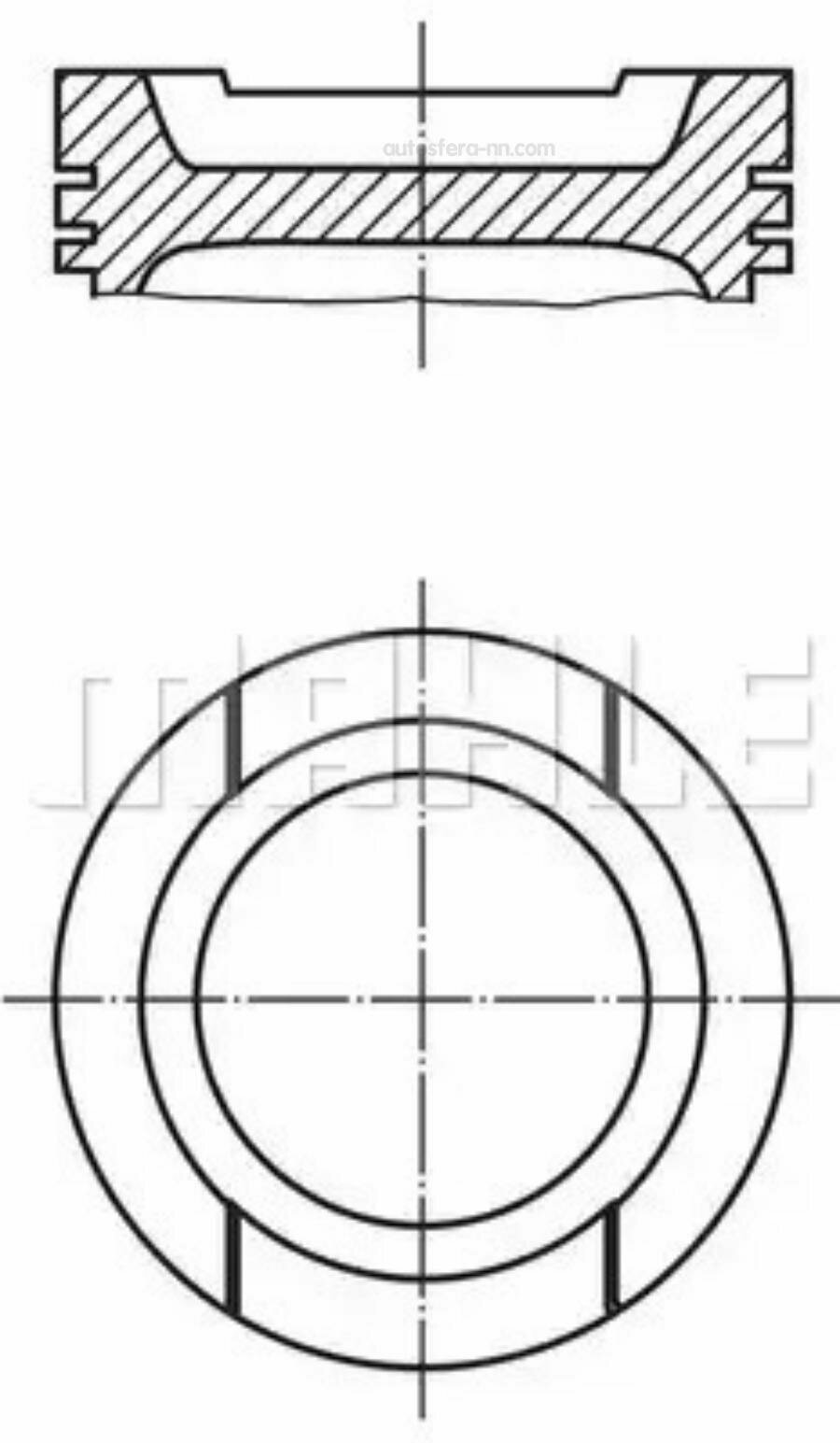 MAHLE 0332001 Поршень, комплект