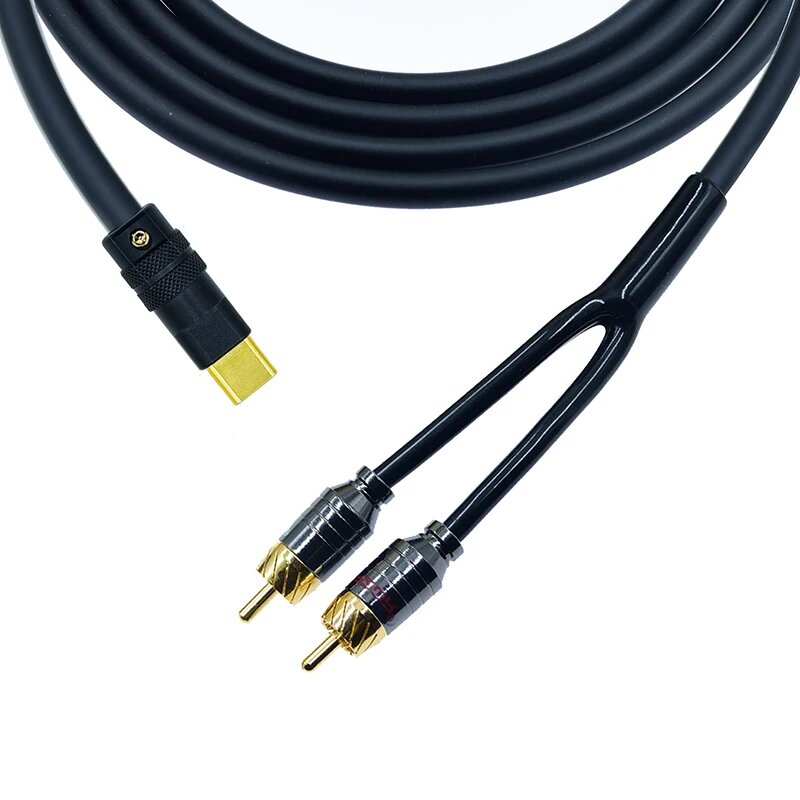 Усилительный кабель USB C Type-C на 2 RCA Meat eaters 2m