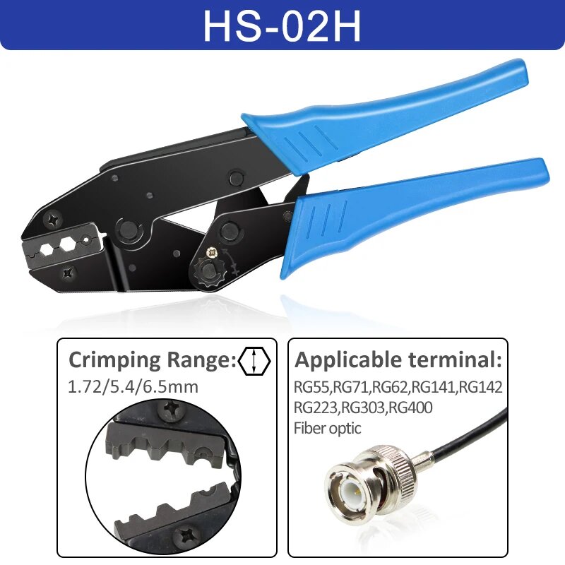 Набор для обжима коаксиальных кабелей HS-05H HS-02H