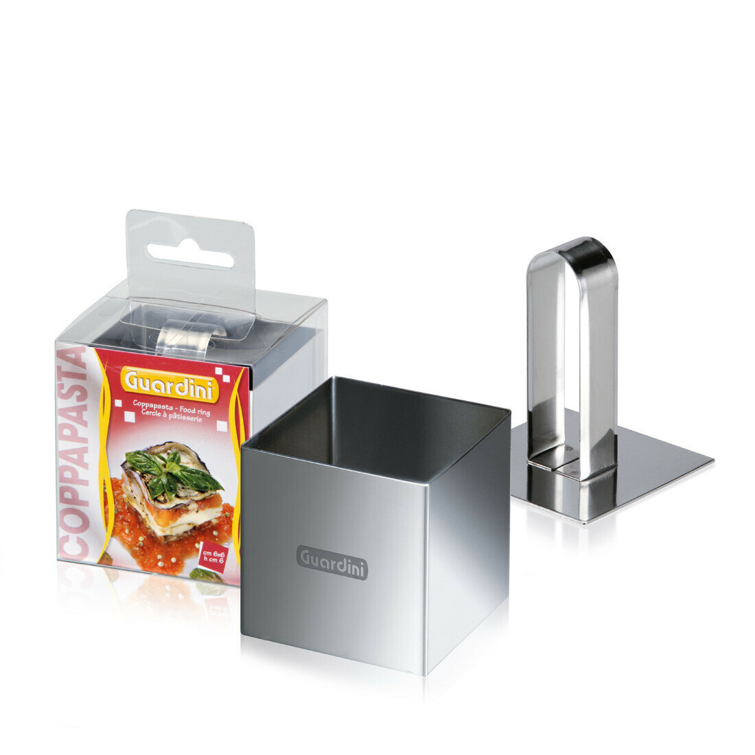 Форма кулинарная с прессом Guardini Food Ring Square, размером 6х6 см