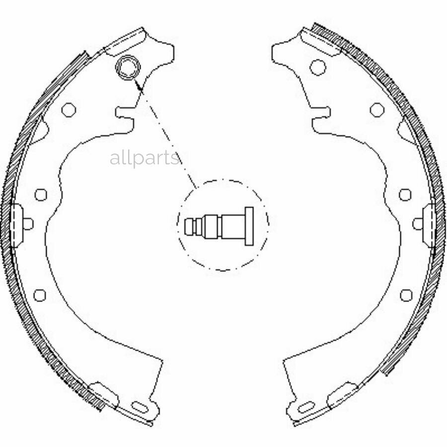 REMSA 436001 4360.01 426 SBS=K2282A-01 ! колодки барабанные\ Toyota Land Cruiser J7 2.4-3.4TD 84-88/Hilux 92>