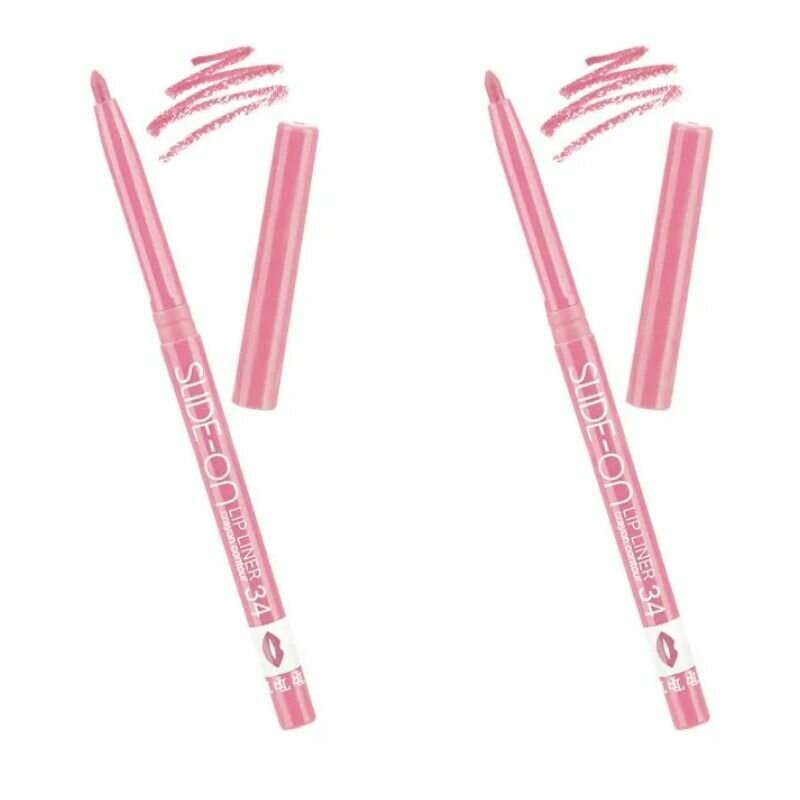 TF cosmetics Карандаш для губ Slide-on, тон 34 розовый, 2шт