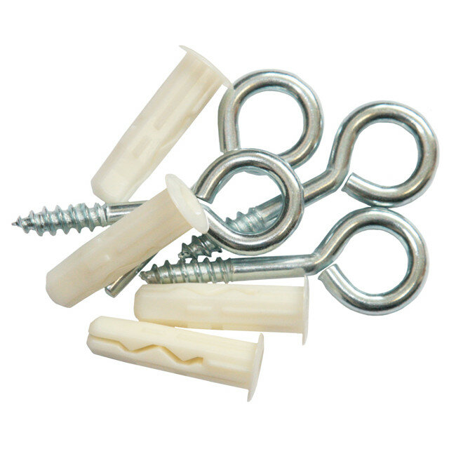 Шуруп-кольцо 50x6x18мм с дюбелем4шт набор крепежных элементов для монтажа в сборке