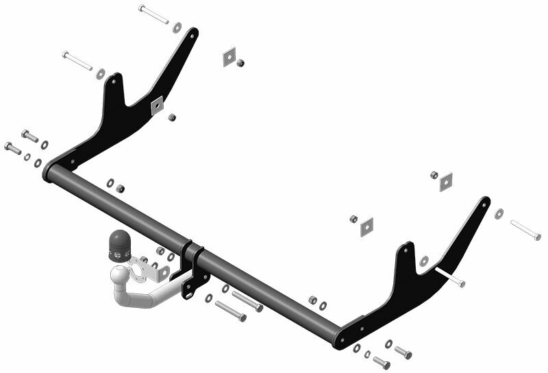 Фаркоп АвтоСтандарт Lada Largus (в том числе Cross) (оцинк. Шар) арт. L104A