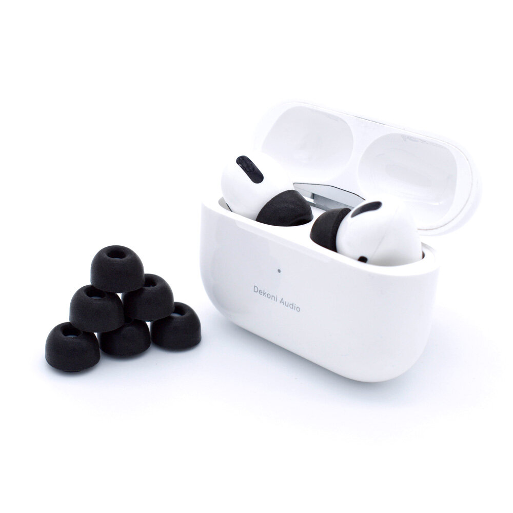 Dekoni AirPods Pro Tips 3 Pack, Large black -пенные амбушюры
