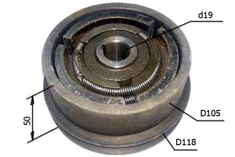 Сцепление для виброплиты под шпонку, внутренний диаметр 19мм №487